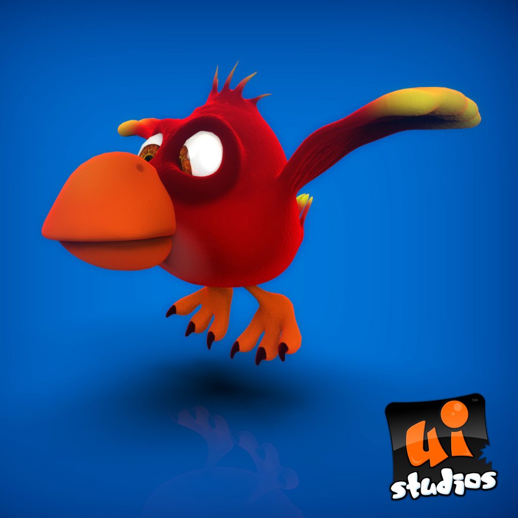 Red Toon Bird - UIStudios.com